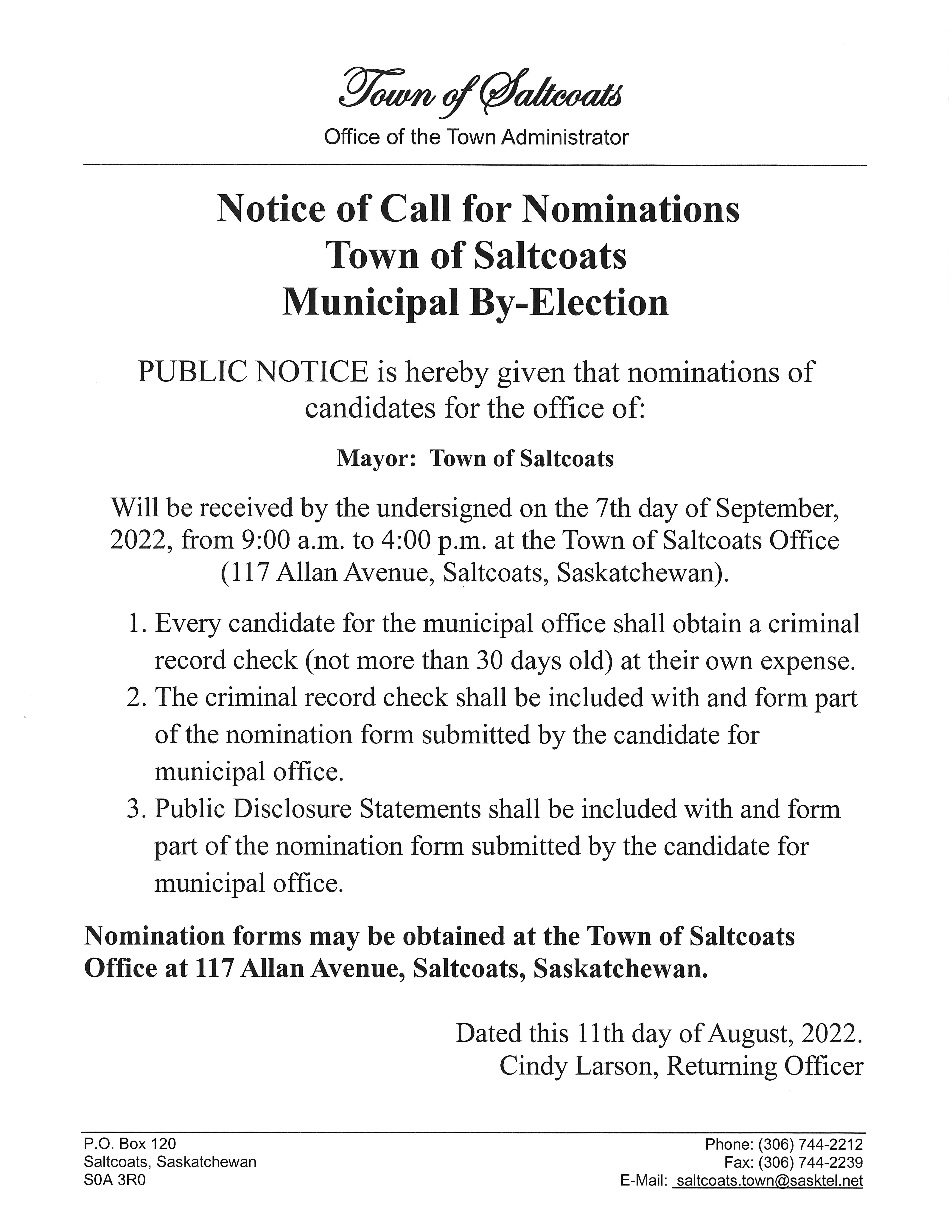 Town of Saltcoats - Welcome